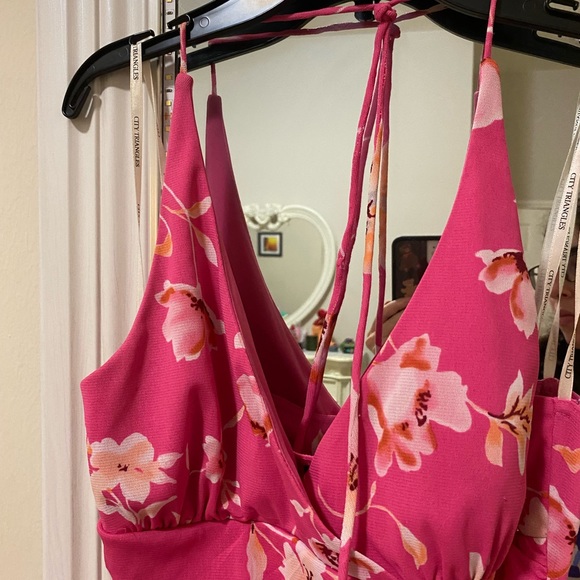 City Triangles | Dresses | City Triangles Pink Floral Halter Summer ...